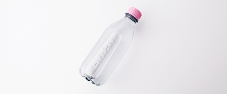 evian introduces label free rPET bottle